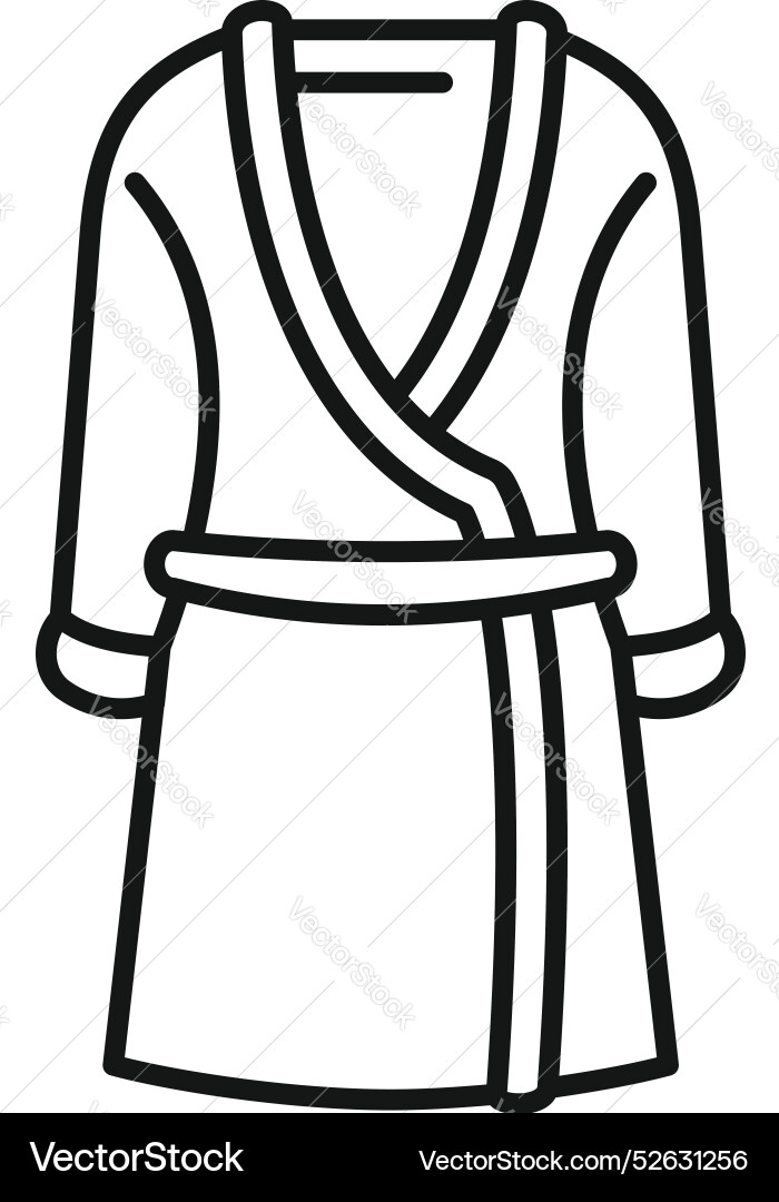 Bathrobe icon representing getting ready Vector Image