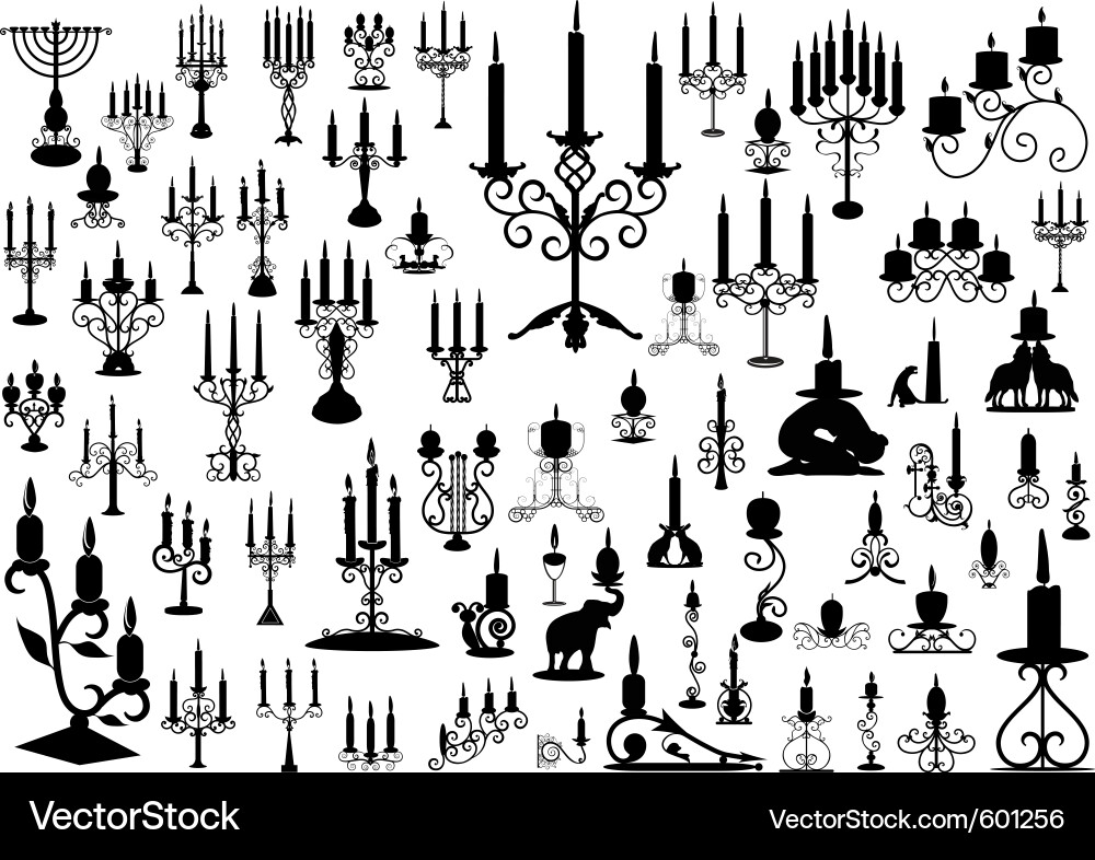 Candlesticks Royalty Free Vector Image - VectorStock