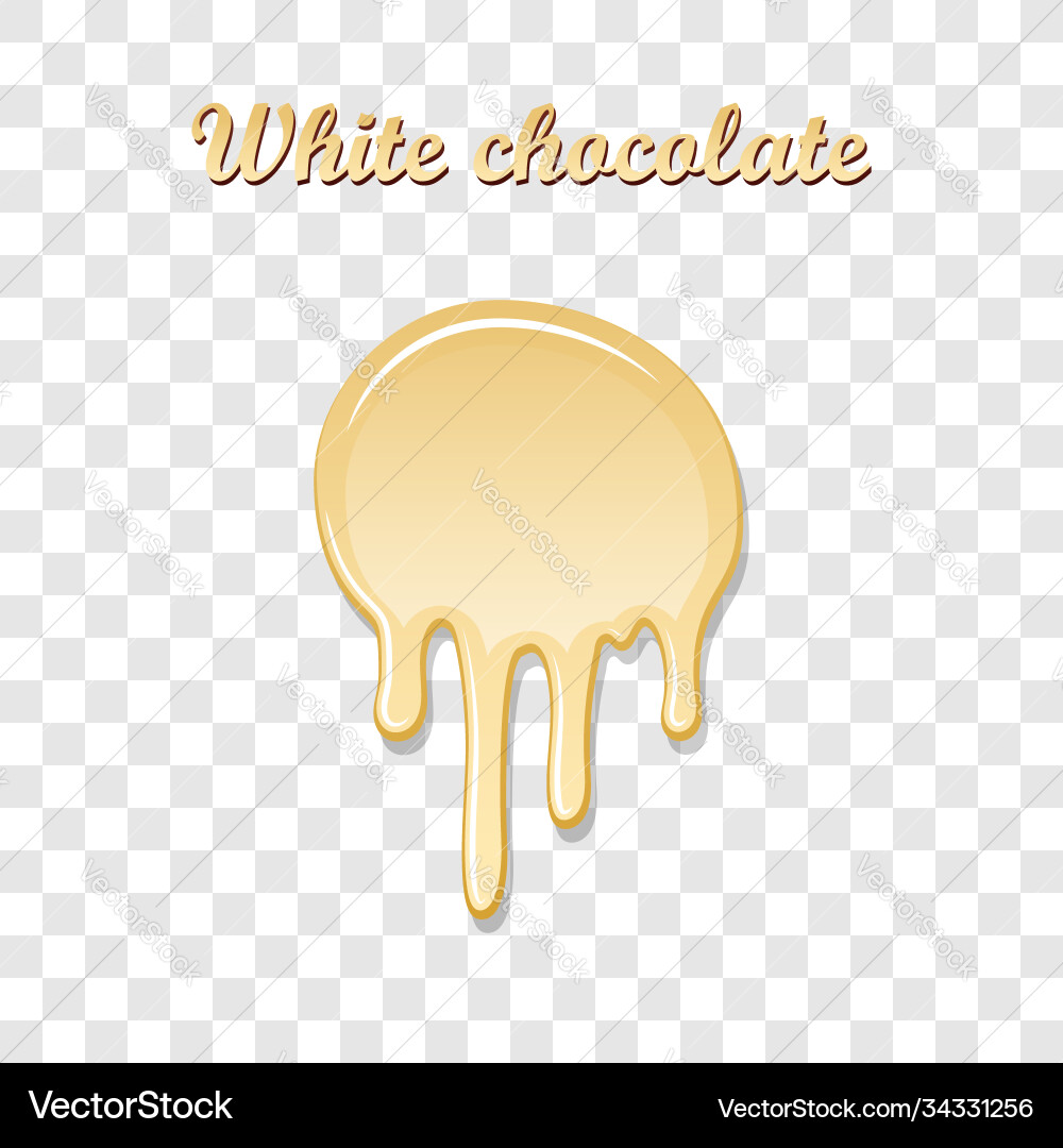 Chocolate drip splash white liquid blot Royalty Free Vector