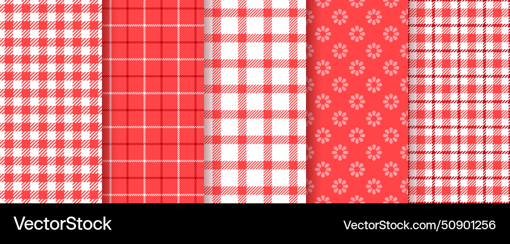 Gingham cloth tablecloth seamless pattern picnic Vector Image