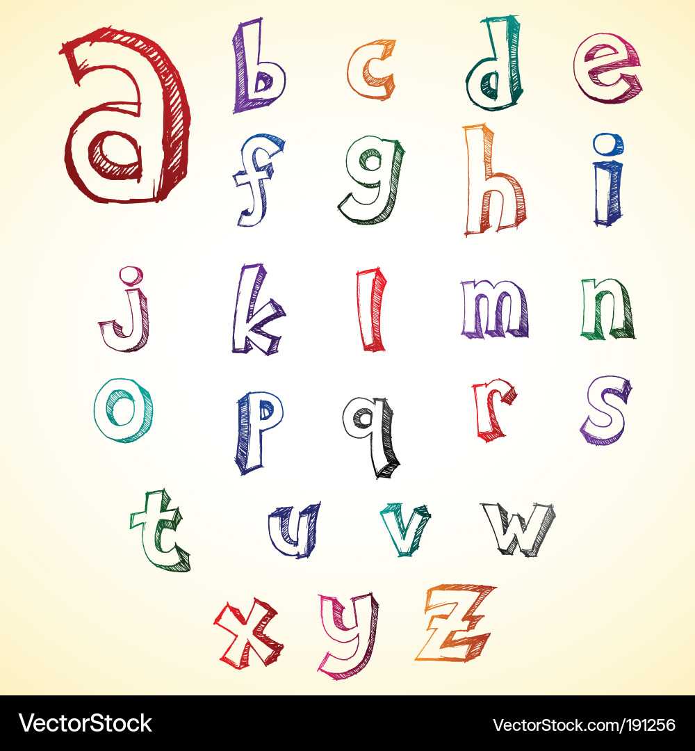 Hand-Drawn Lettering Art Royalty Free Vector Image