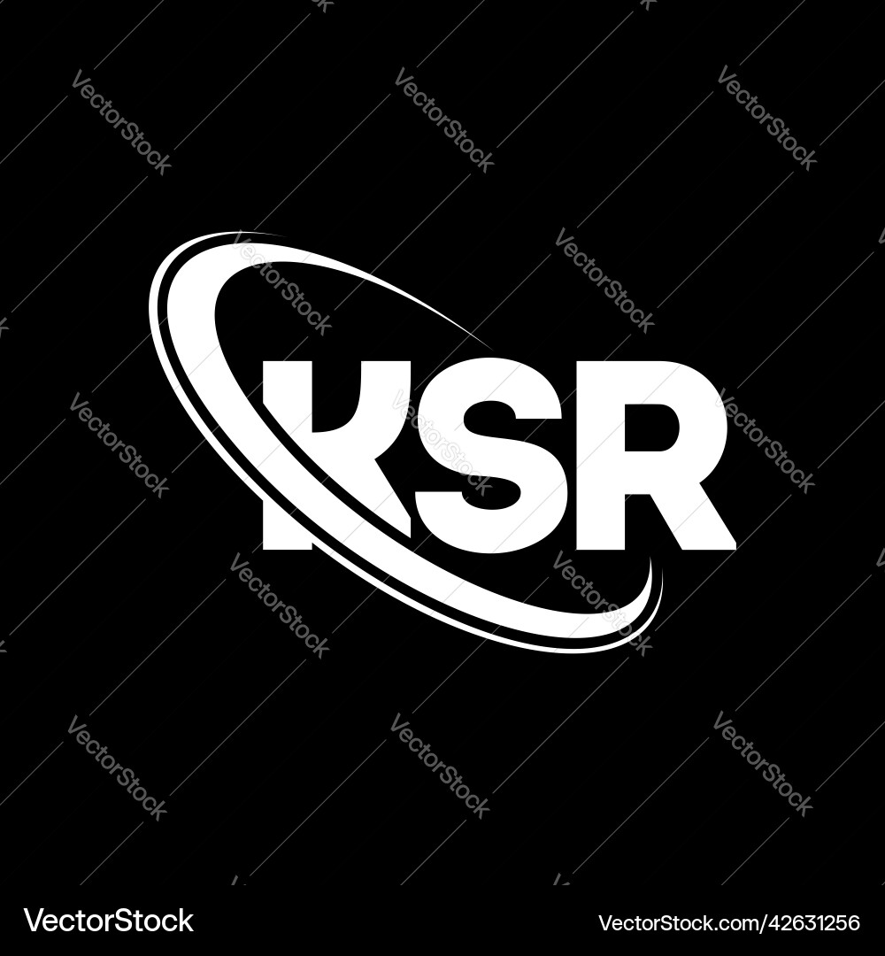 Ksr logo letter design Royalty Free Vector Image