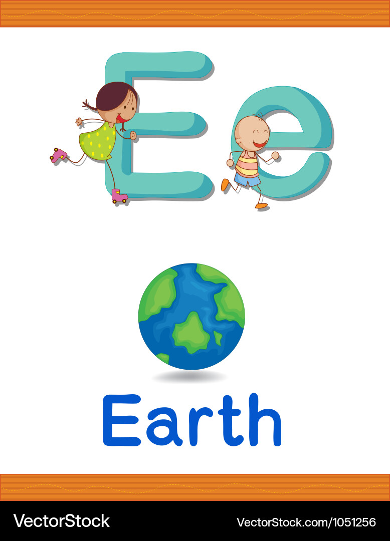 Learning alphabet e Royalty Free Vector Image - VectorStock