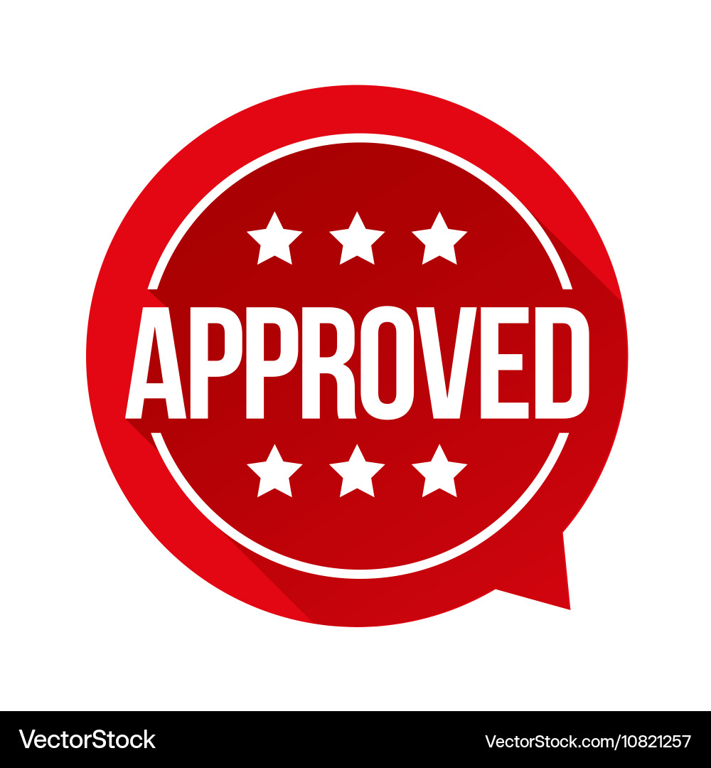 Approved Badge Sign Royalty Free Vector Image - VectorStock