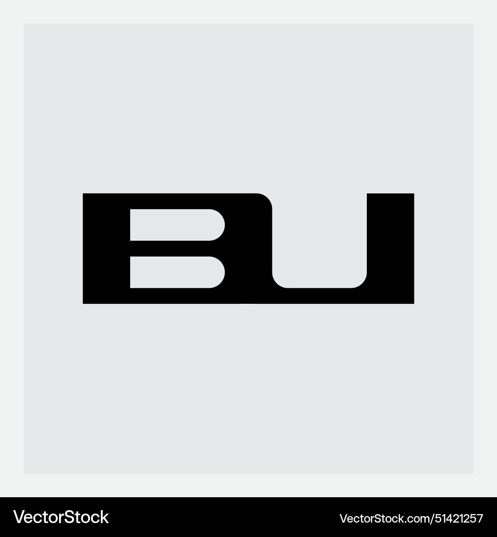 Bu - initials monogram or logotype design element Vector Image
