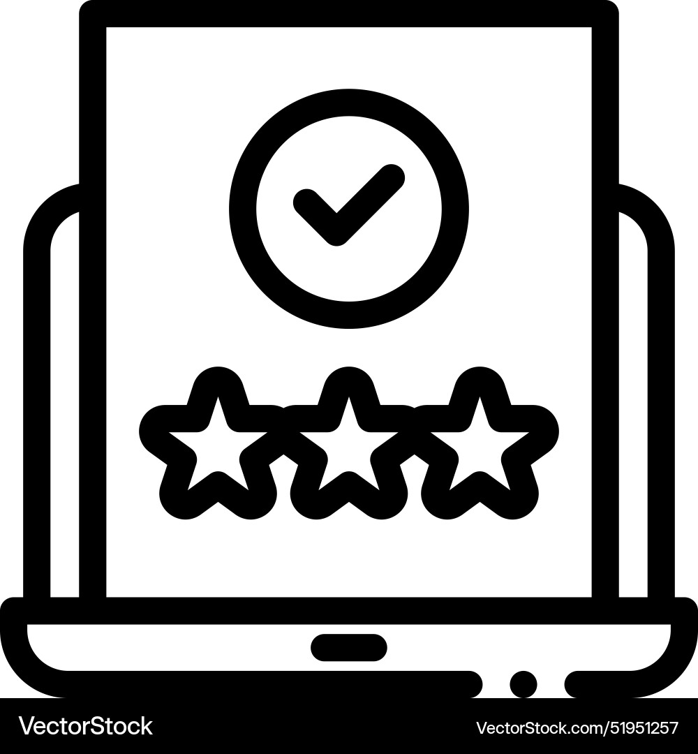 Check mark icon thin linear style design isolated Vector Image