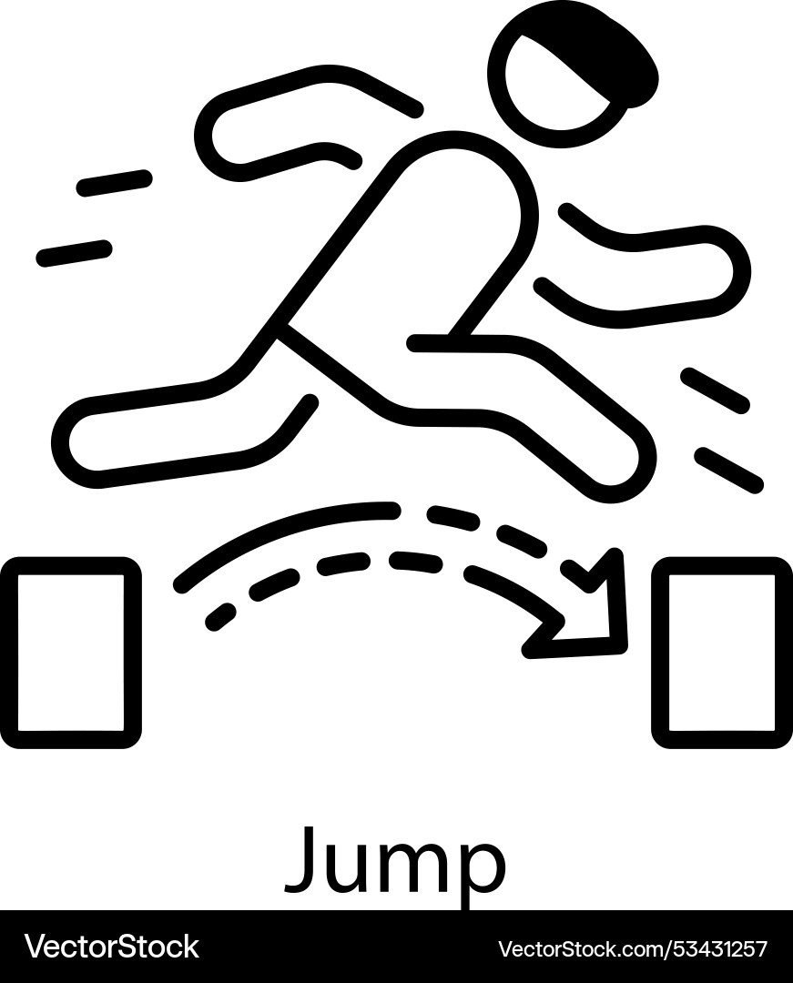 Jump Royalty Free Vector Image - VectorStock