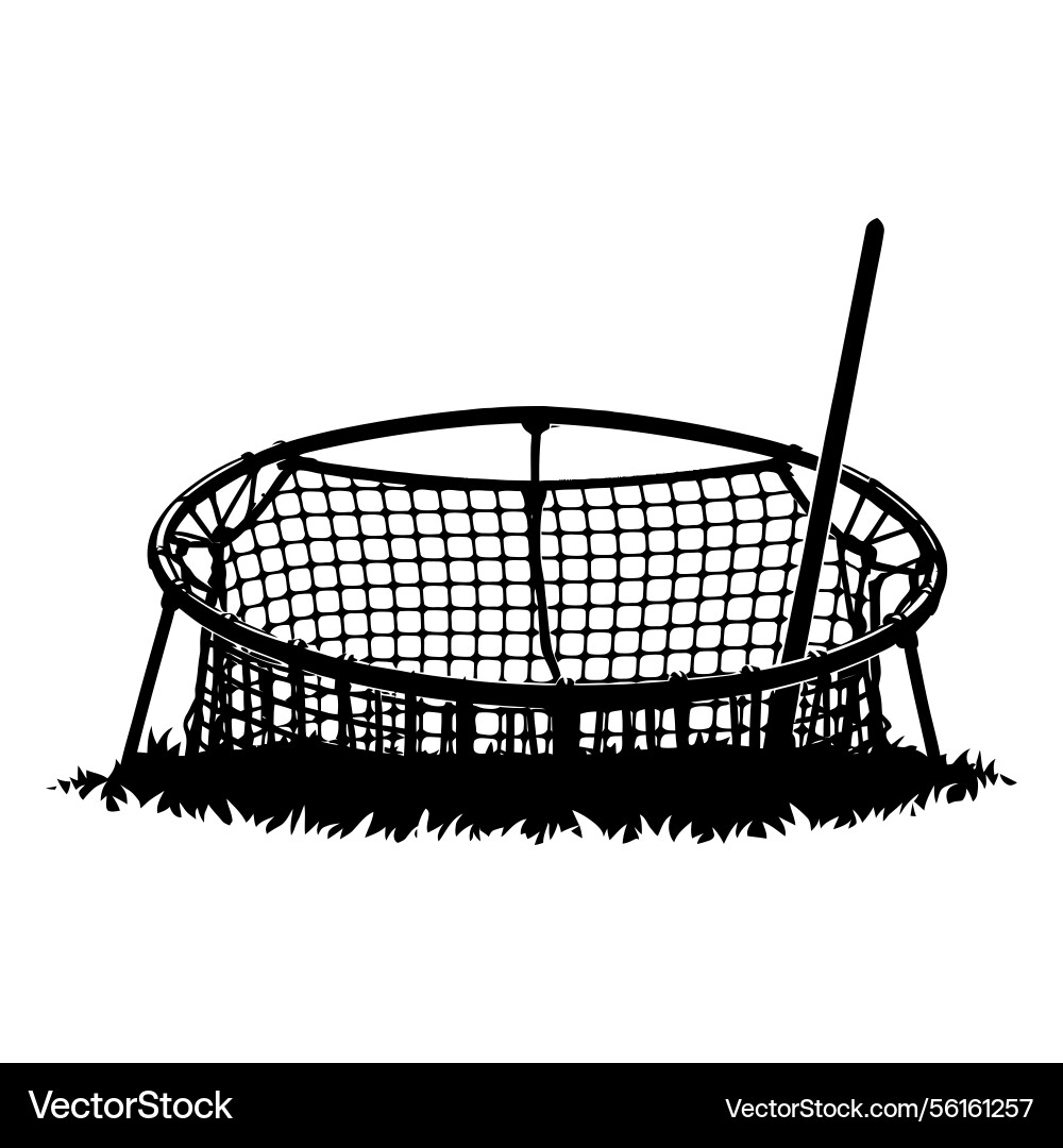 Spikeball net silhouette Royalty Free Vector Image