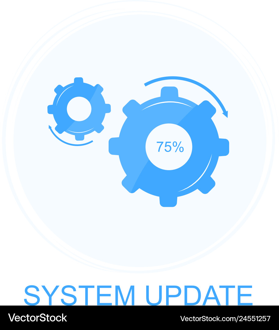 System update Royalty Free Vector Image - VectorStock