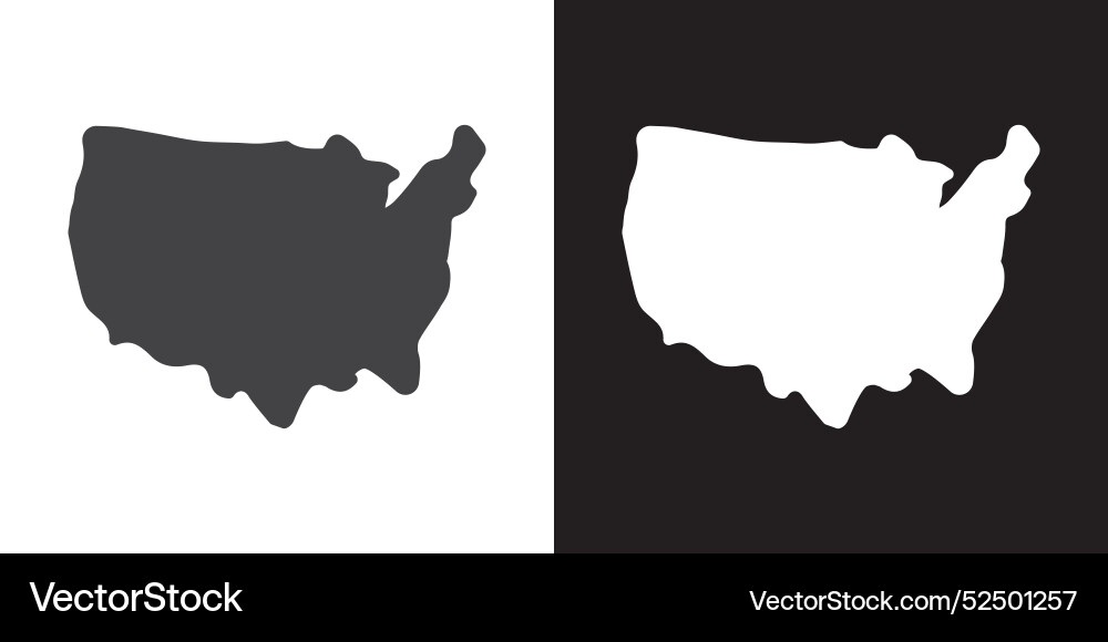 Usa map icon Royalty Free Vector Image - VectorStock