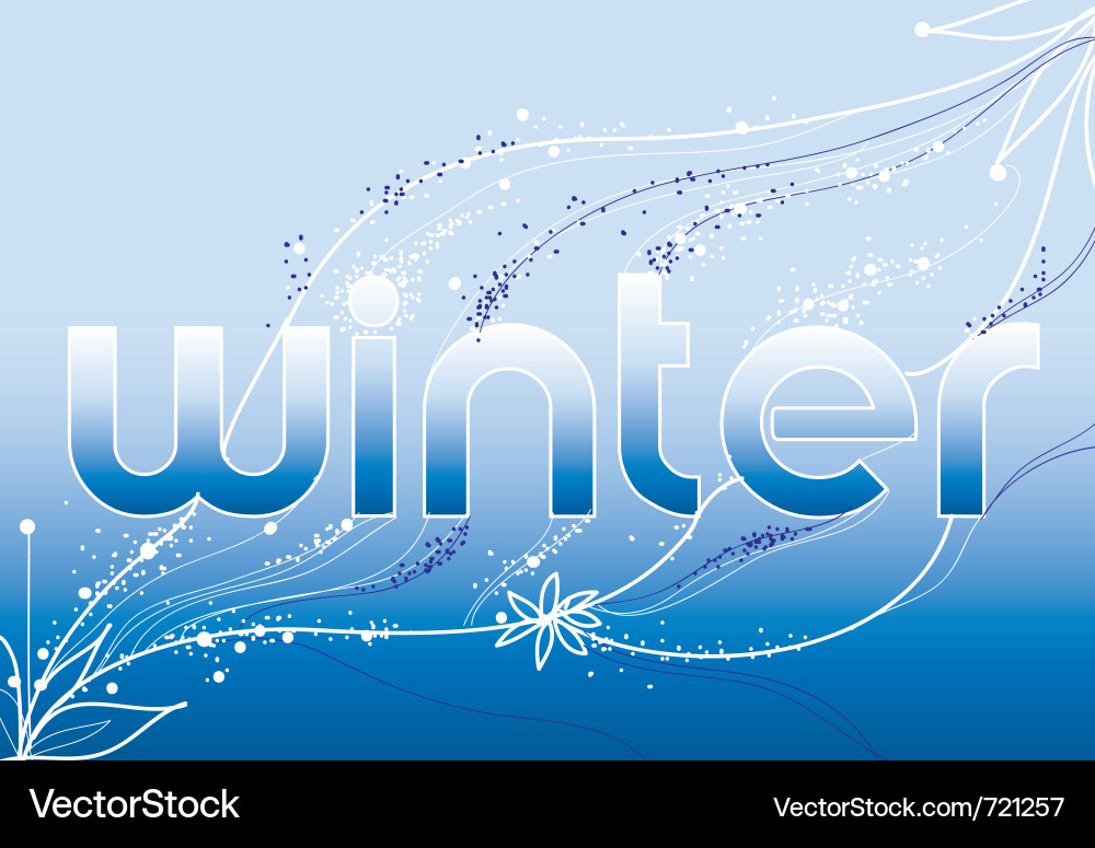 Word winter Royalty Free Vector Image - VectorStock