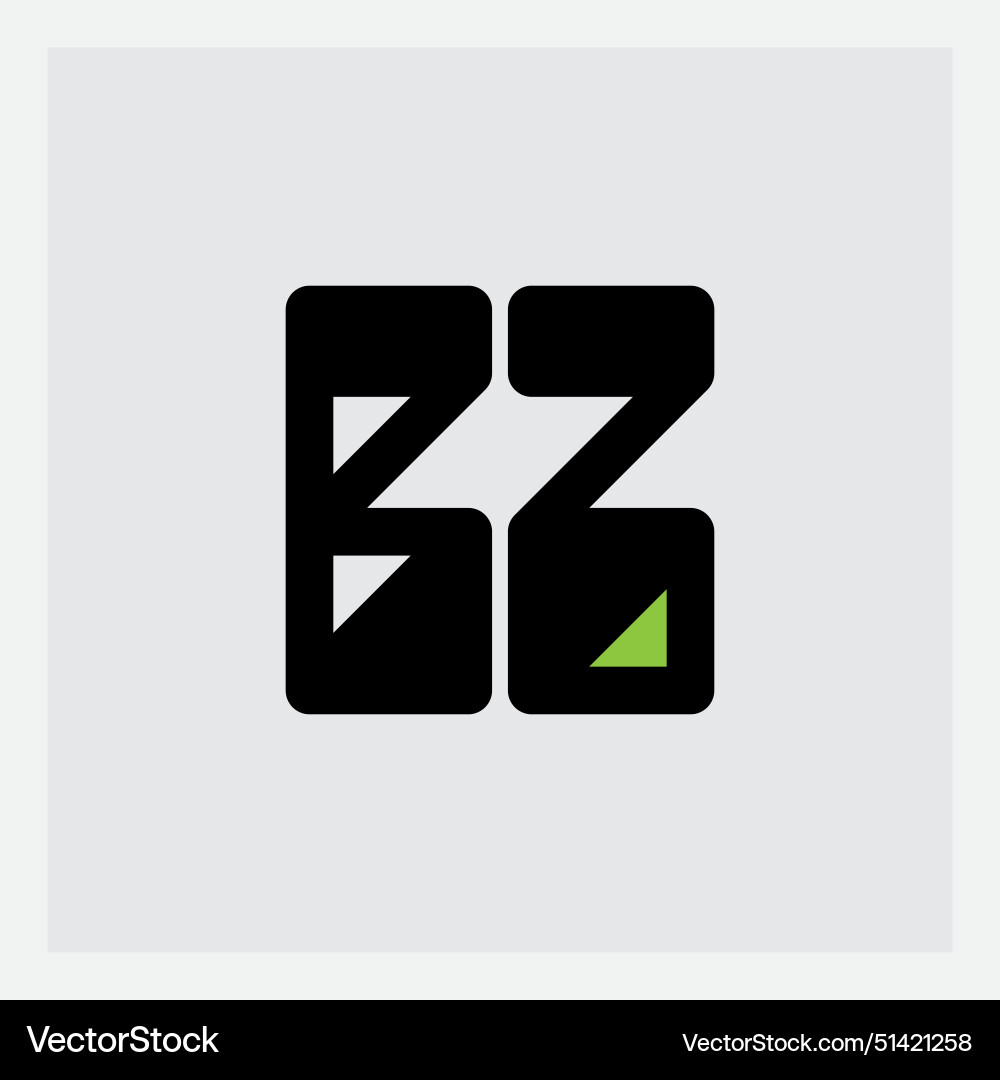 B and z logo bz - initials monogram or logotype Vector Image