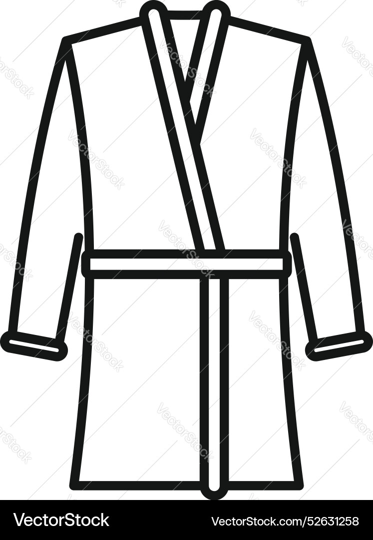 Bathrobe icon representing getting ready Vector Image