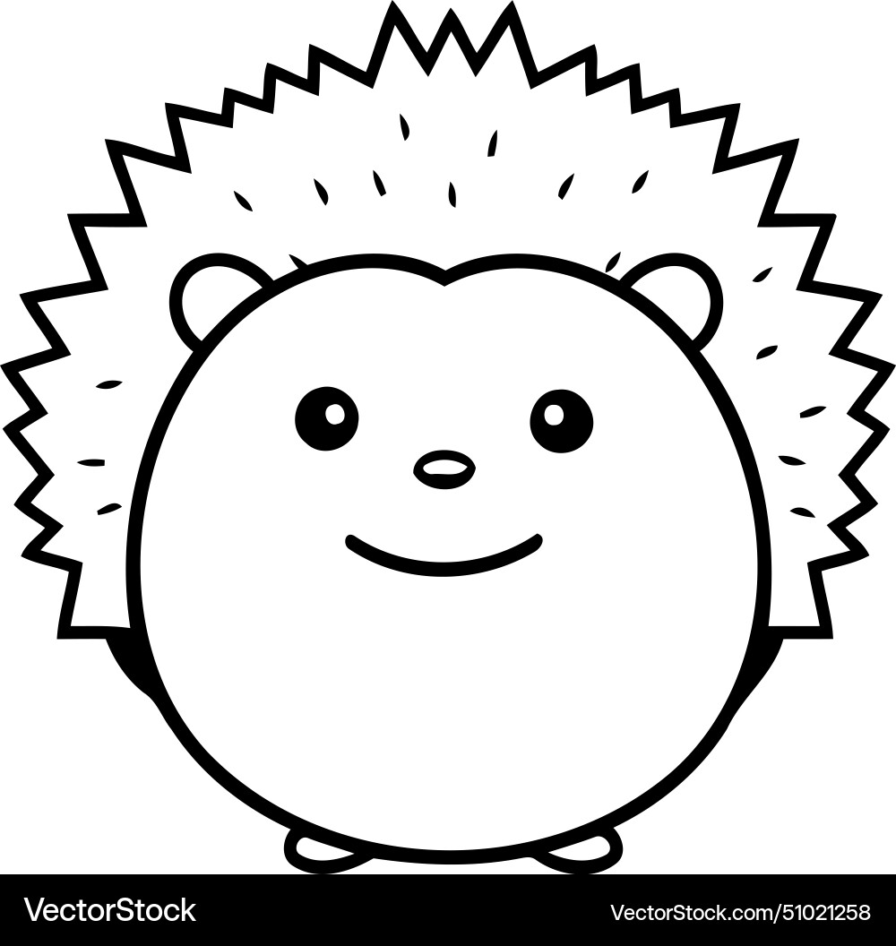 Cute hedgehog cartoon Royalty Free Vector Image