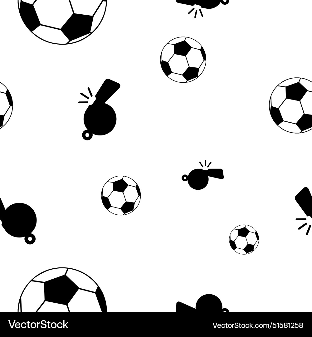 Cute seamless pattern with soccer balls Royalty Free Vector
