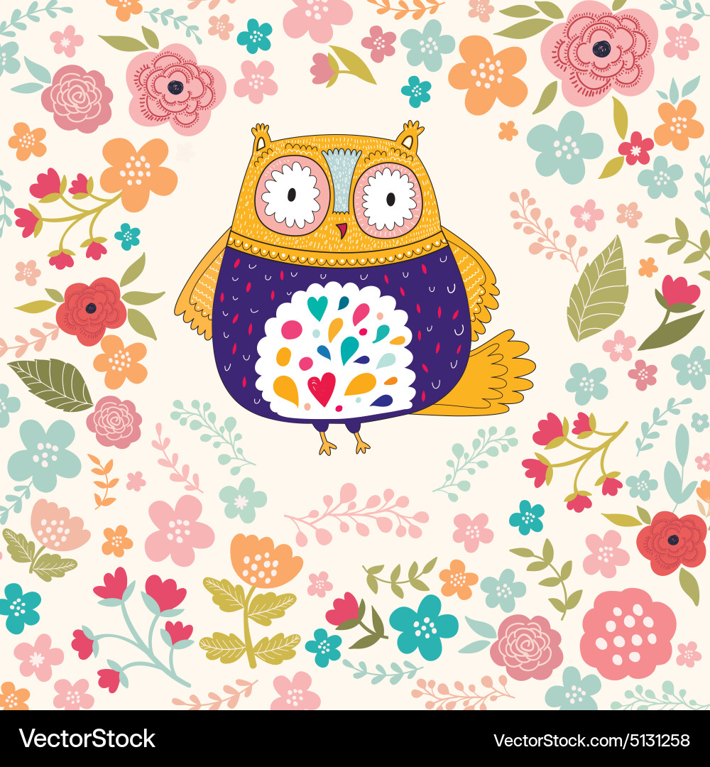 Floral and decorative background Royalty Free Vector Image