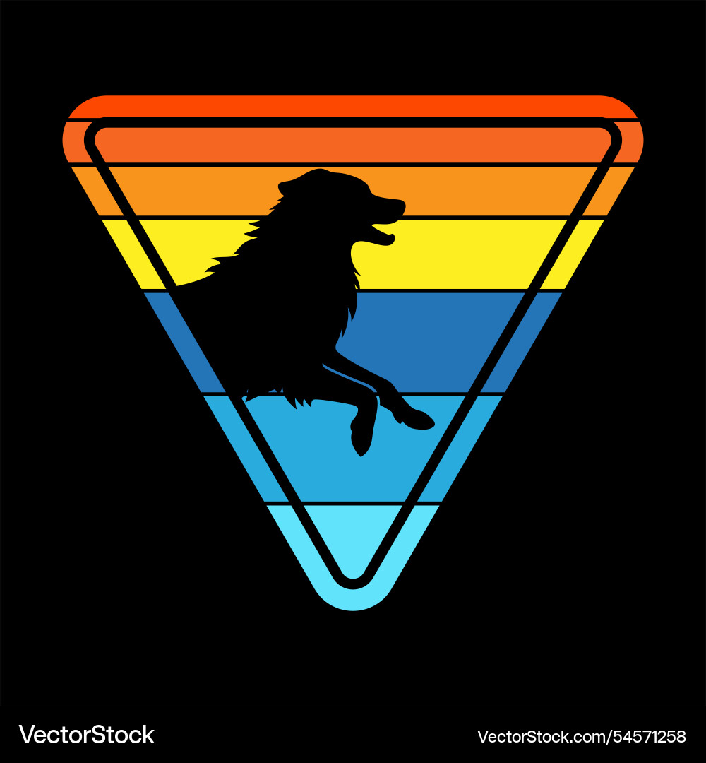 Great pyrenees retro Royalty Free Vector Image