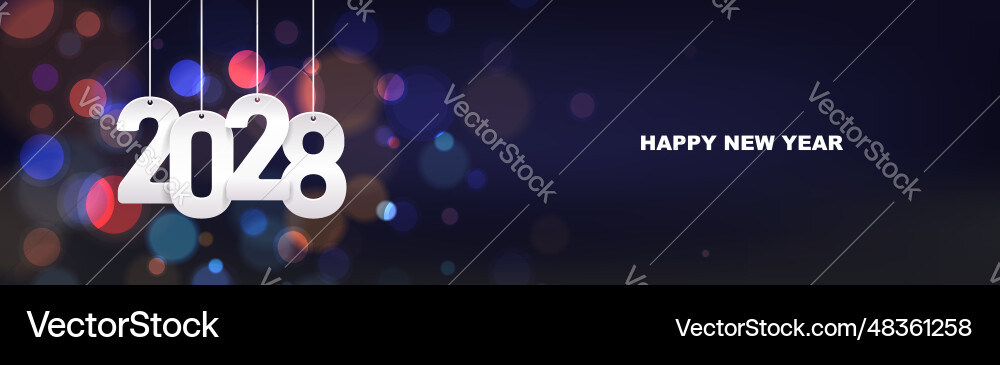 Happy new year 2028 Royalty Free Vector Image - VectorStock