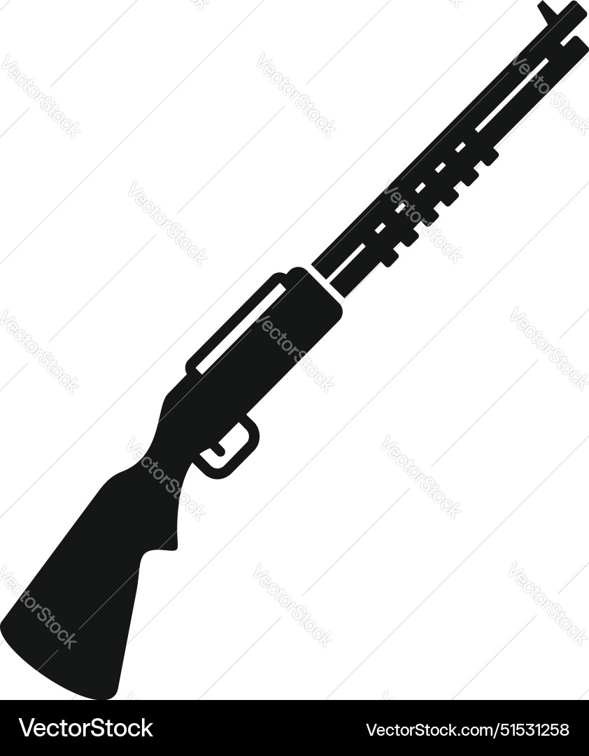 Hunting rifle silhouette powerful weapon Vector Image Hunting rifle silhouette powerful weapon Vector Image