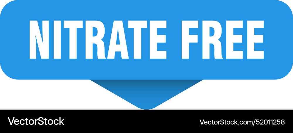 Nitrate free sticker sign Royalty Free Vector Image