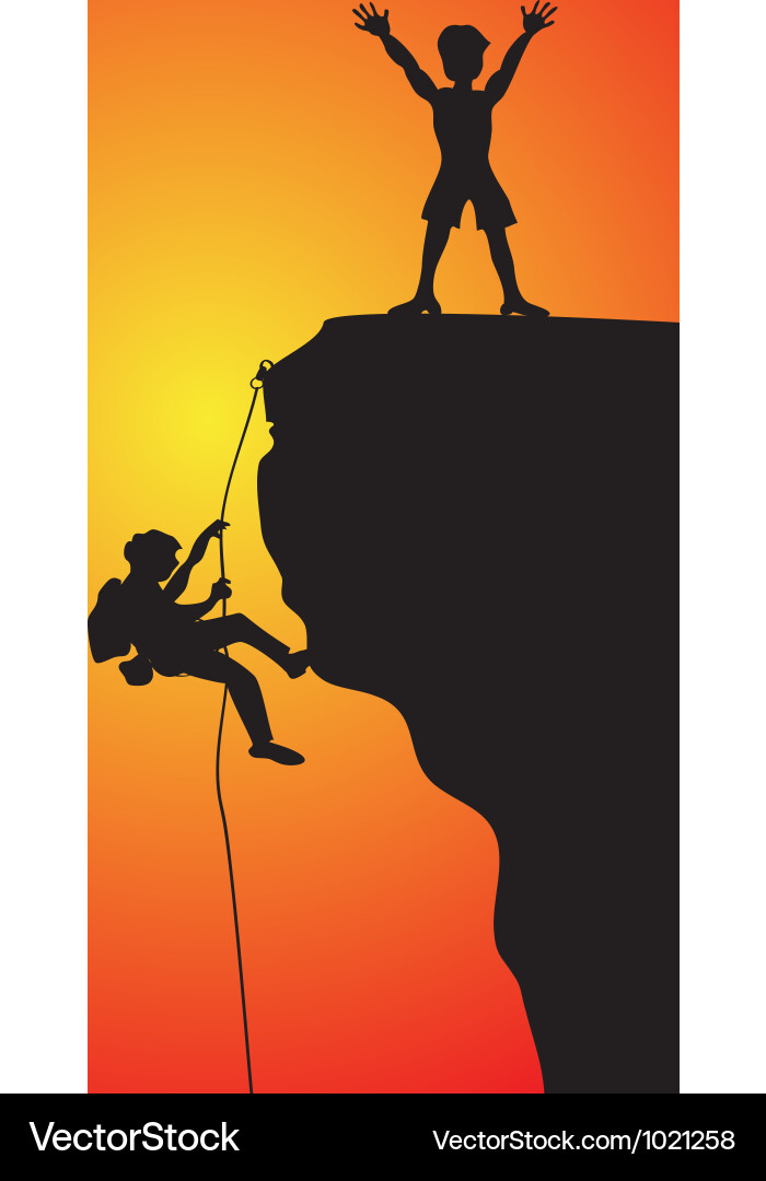 Rock climbing Royalty Free Vector Image - VectorStock
