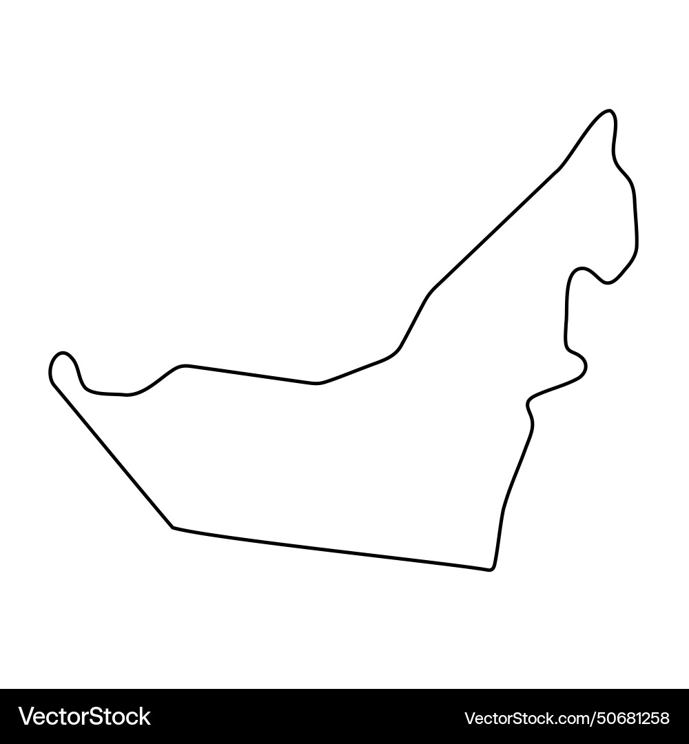 United arab emirates simplified outline map Vector Image