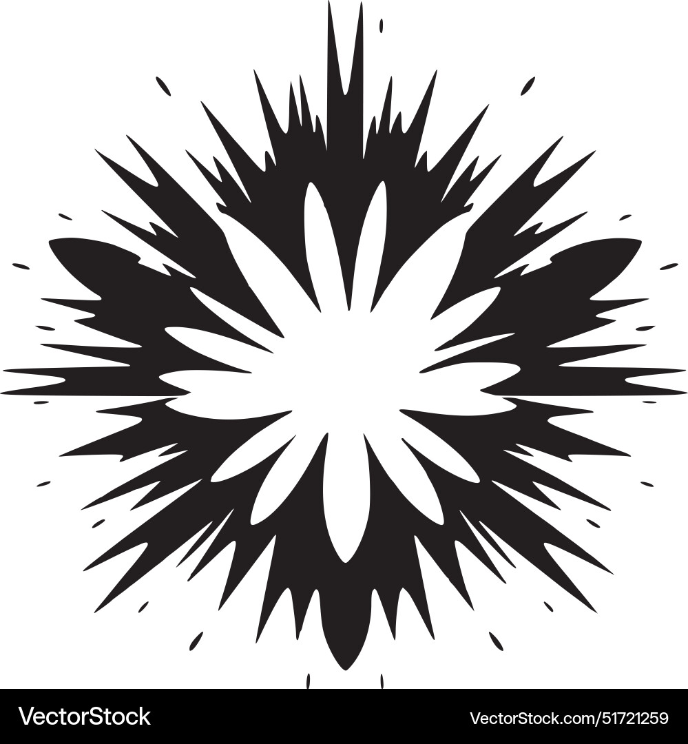 Explosion - minimalist and simple silhouette Vector Image