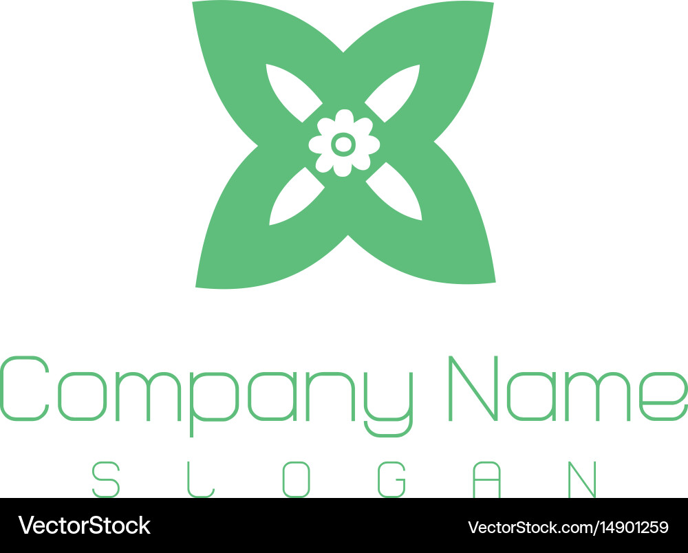 Flower logotype Royalty Free Vector Image - VectorStock