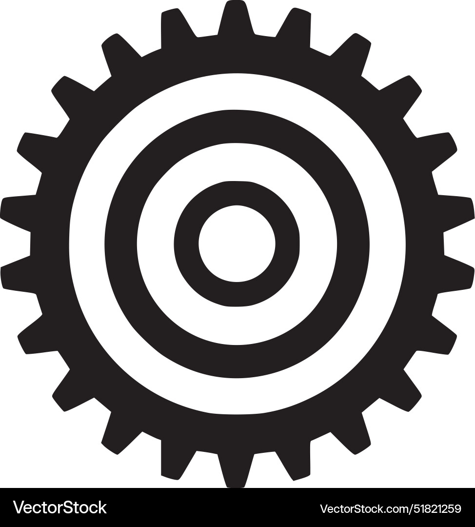 Gear - minimalist and simple silhouette Royalty Free Vector