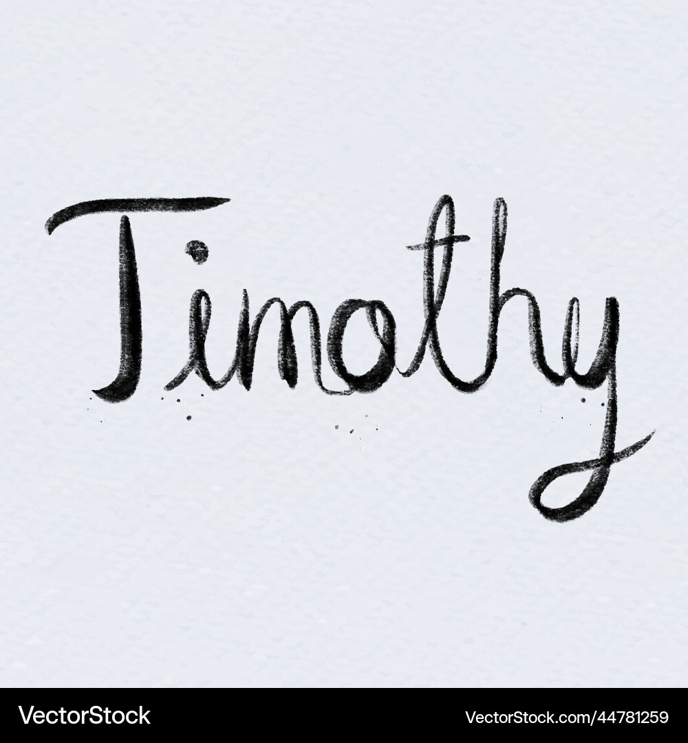 Hand drawn timothy font typography Royalty Free Vector Image