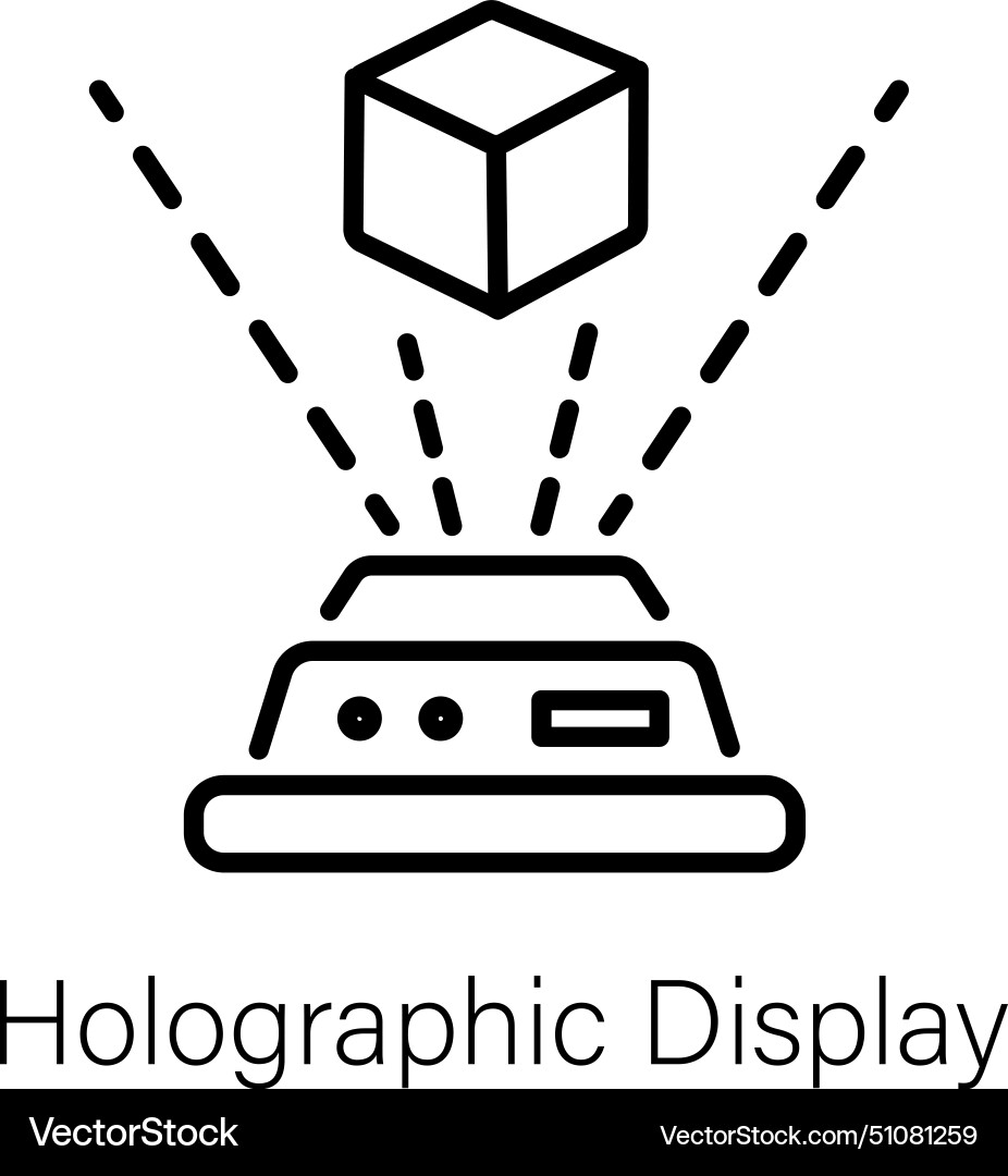 Holographic display Royalty Free Vector Image - VectorStock