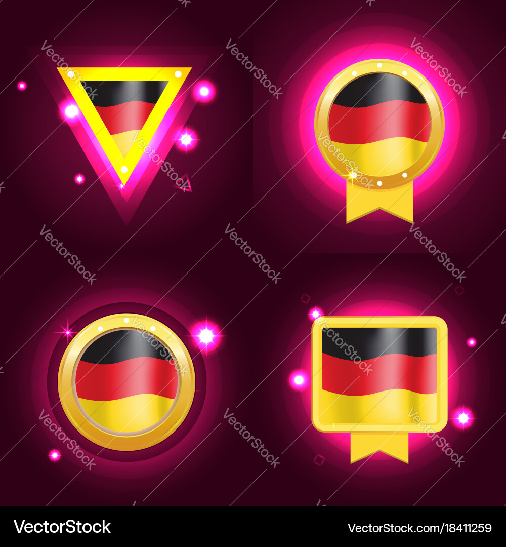 Hergestellt in germany Banner Flagge Farblabel Vektorbild