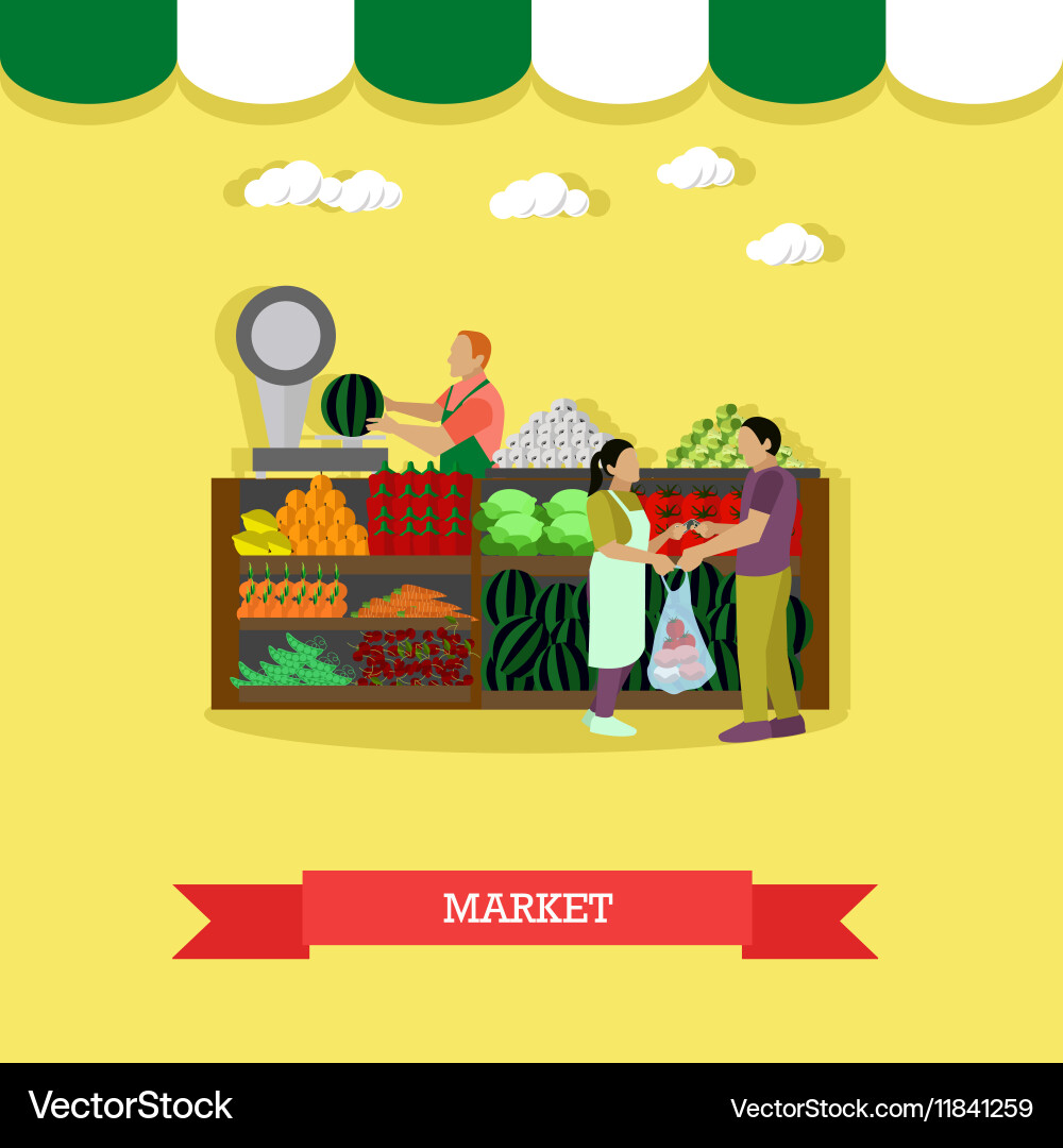 Market greengrocery design Royalty Free Vector Image