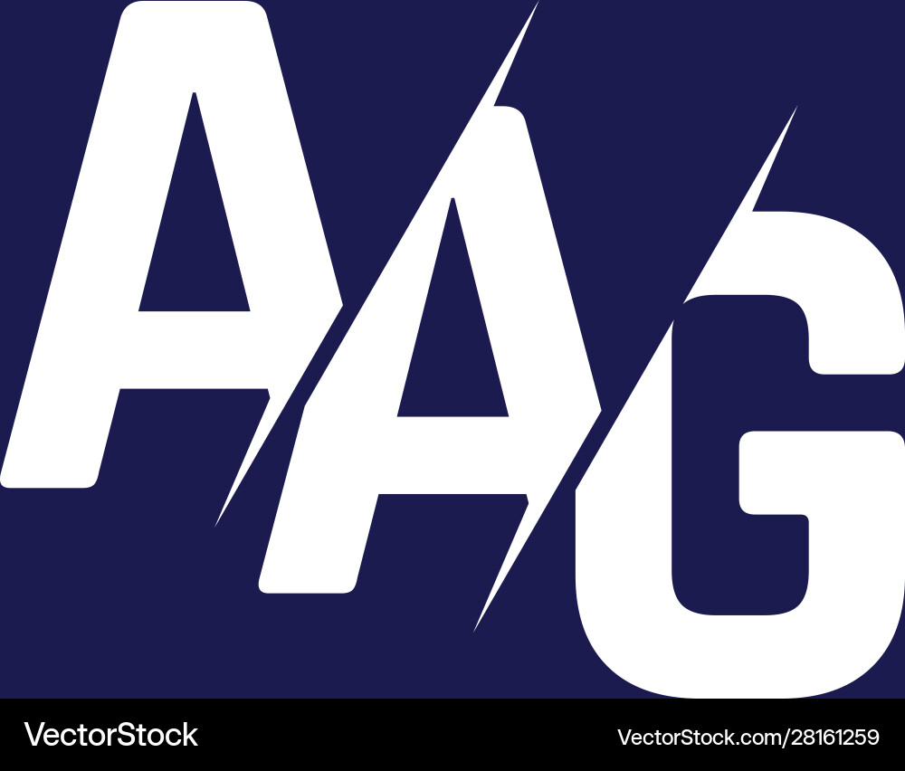 Monogram letters initial logo design aag Vector Image