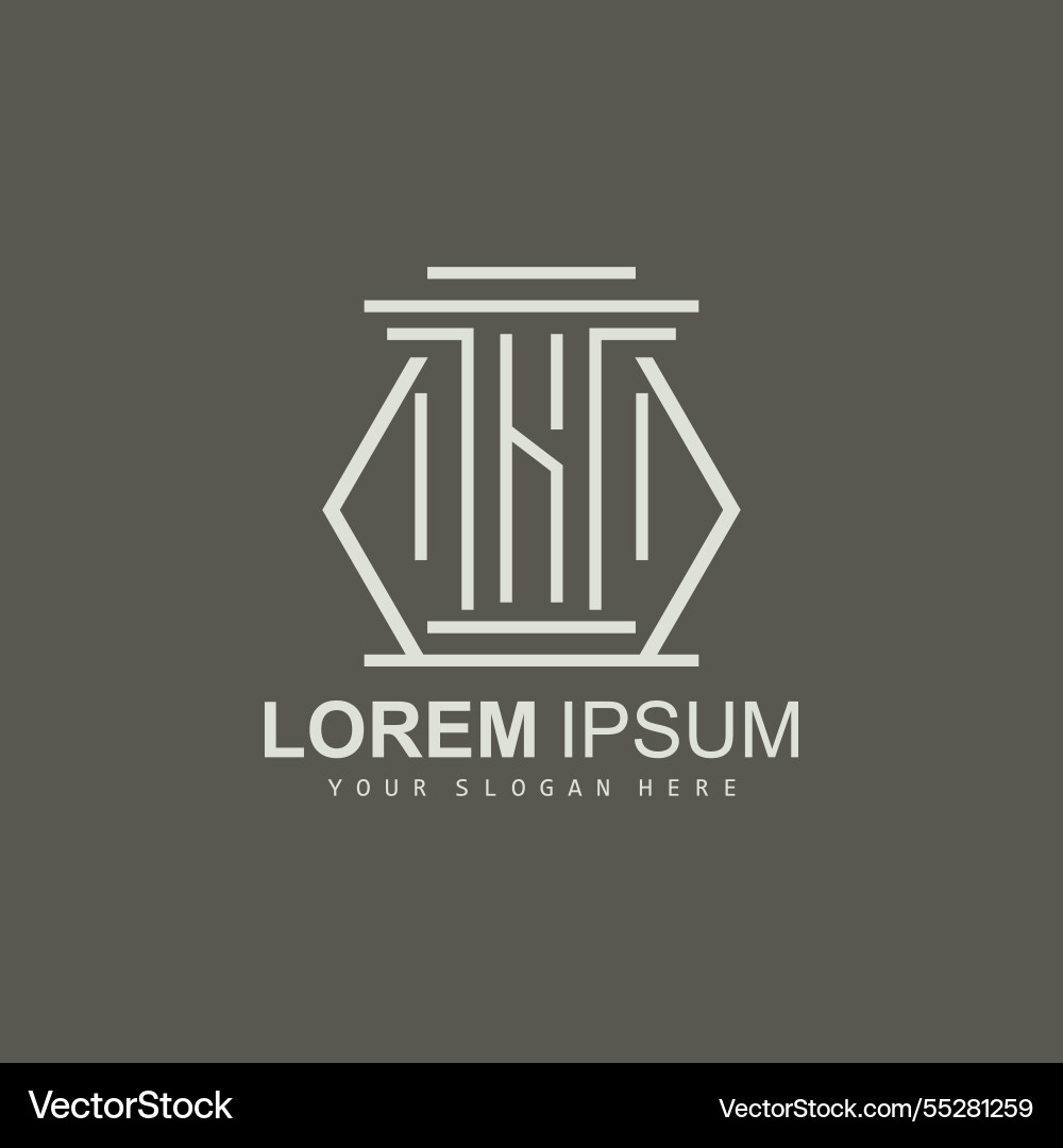 Pillar logo law design building construction Vector Image