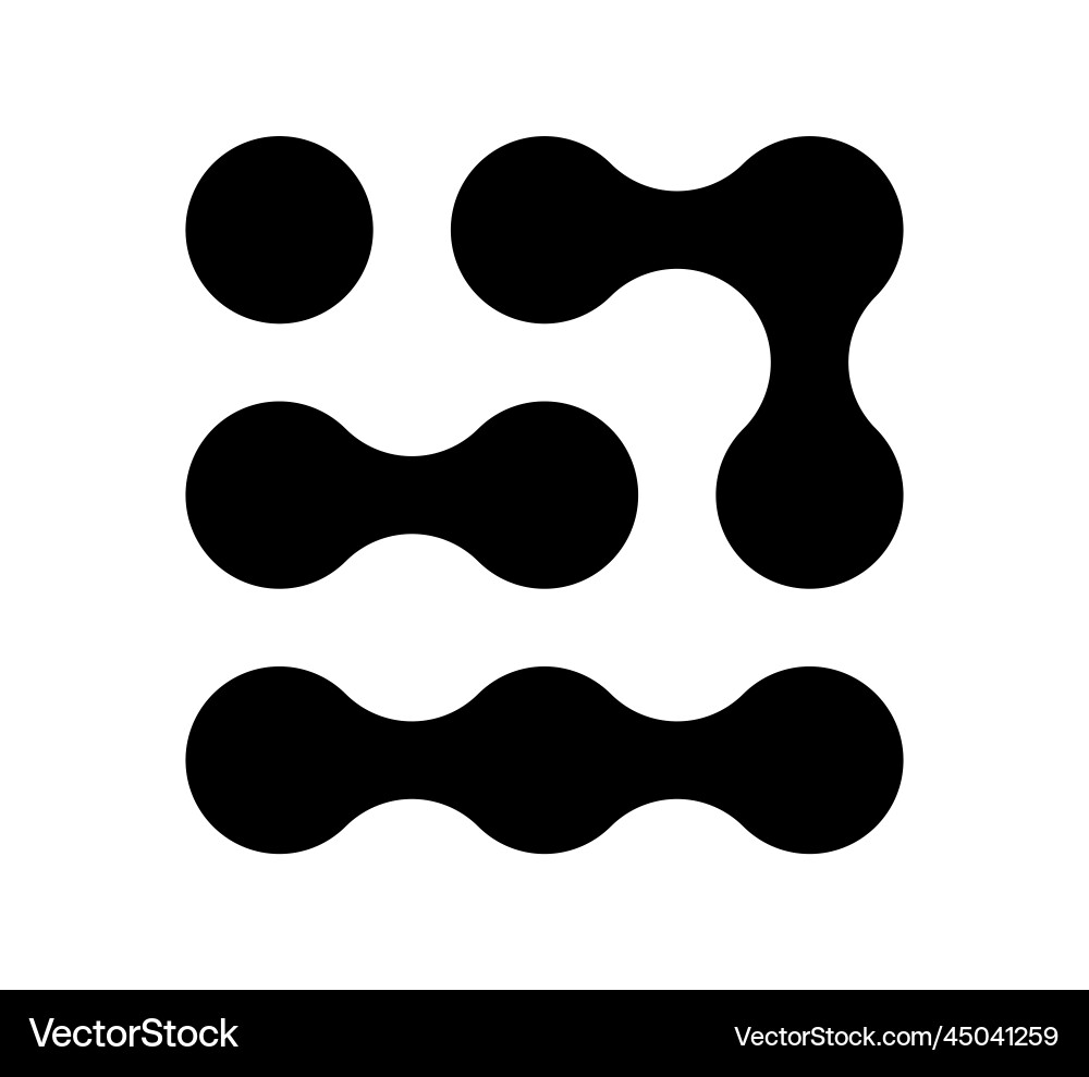 Vernetzte Punkte Icon Kreise Muster Zeichen Vektorbild