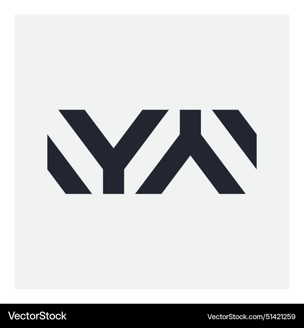 Y and a - lettering logo ya monogram or logotype Vector Image