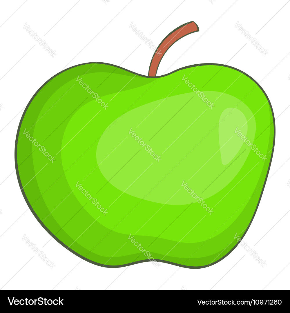 Apple icon cartoon style Royalty Free Vector Image