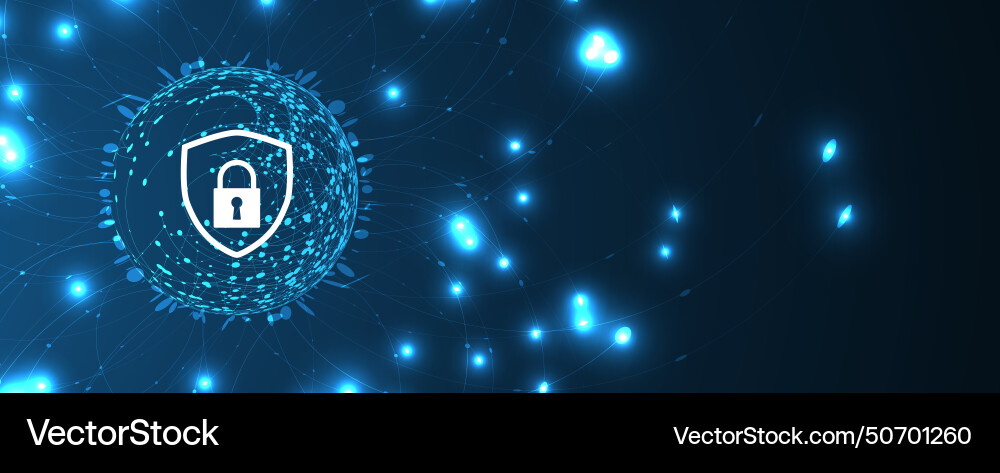 Cyber security and information or network Vector Image