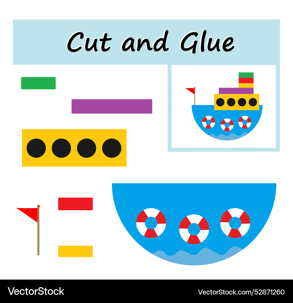 Educational paper game for children Royalty Free Vector