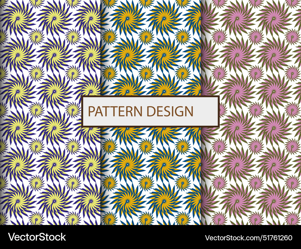 Floral pattern design template Royalty Free Vector Image