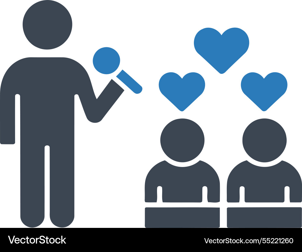 Public speaking icon Royalty Free Vector Image