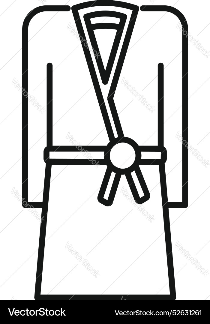 Bathrobe icon representing clothes for relaxing Vector Image