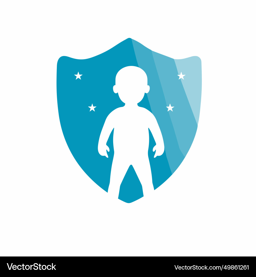 Child neurosurgery program filled colorful logo Vector Image