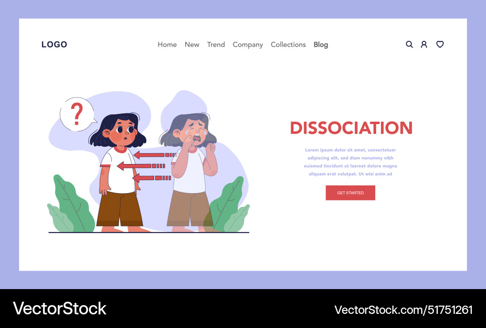 Childhood psychological trauma web banner Vector Image