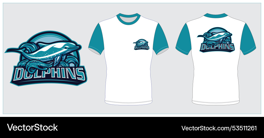 Dolphins logo Royalty Free Vector Image - VectorStock