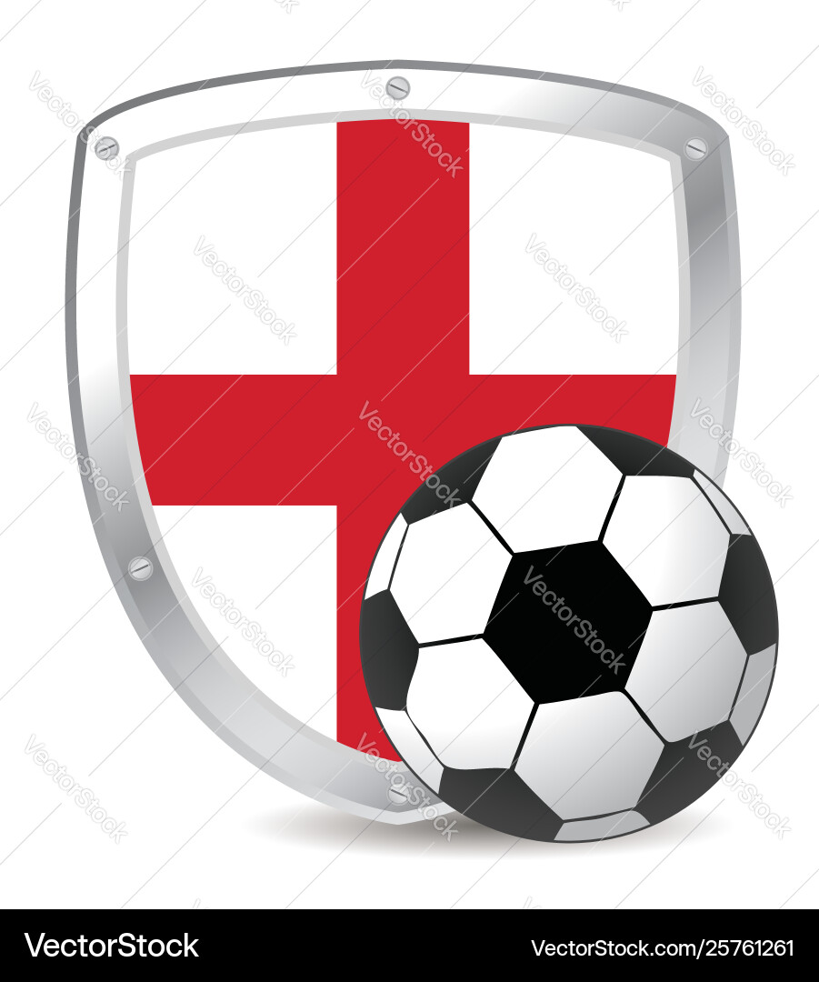England shield soccer Royalty Free Vector Image