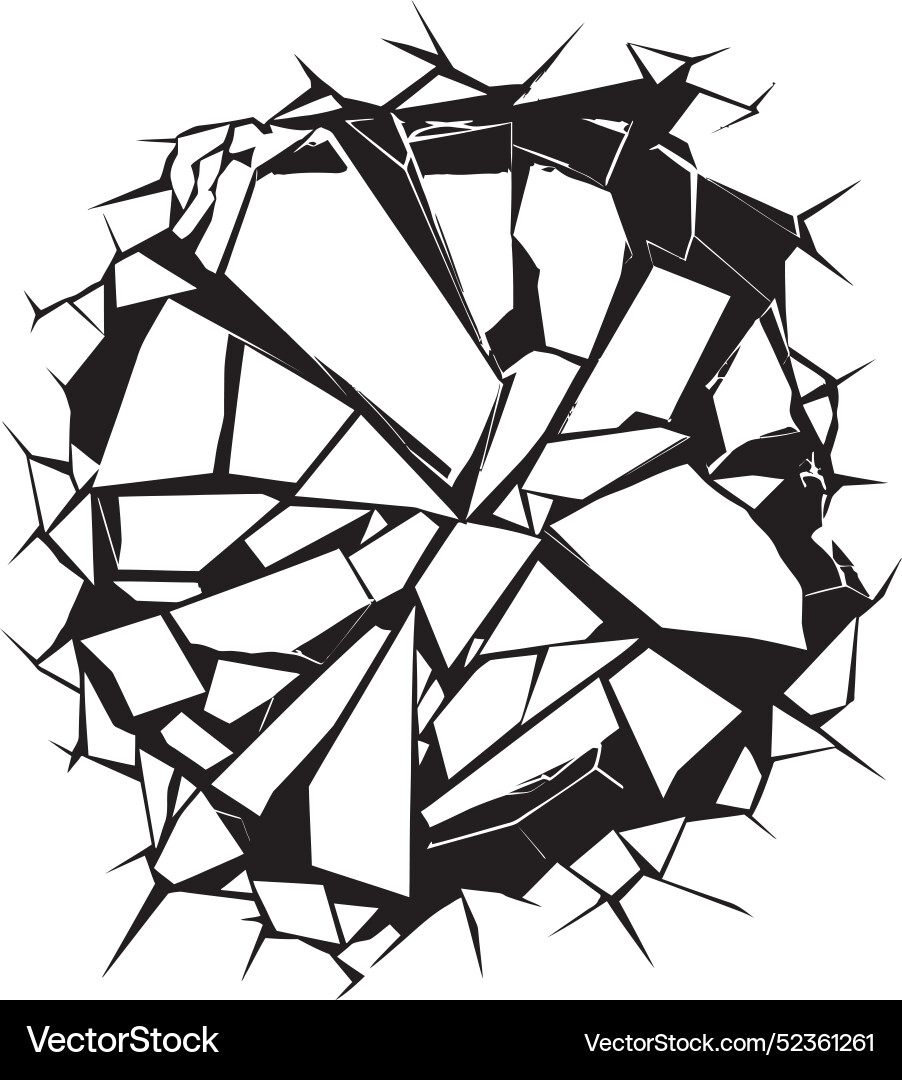 Ephemeral elegance of broken glassfragmented Vector Image