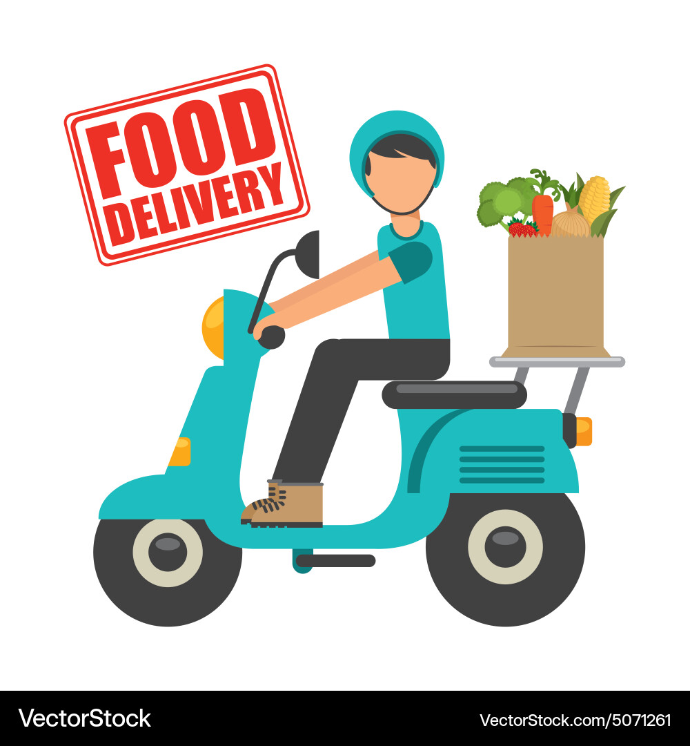 Food delivery Royalty Free Vector Image - VectorStock
