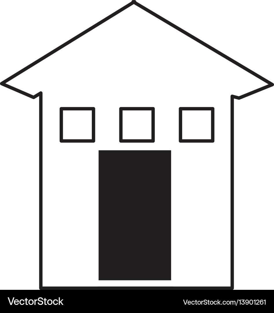 House exterior isolated icon Royalty Free Vector Image